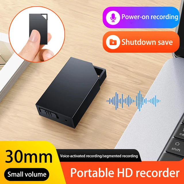 Ultra-Thin Mini Voice Recorder 8GB Digital Sound Activated recorder (1 ...