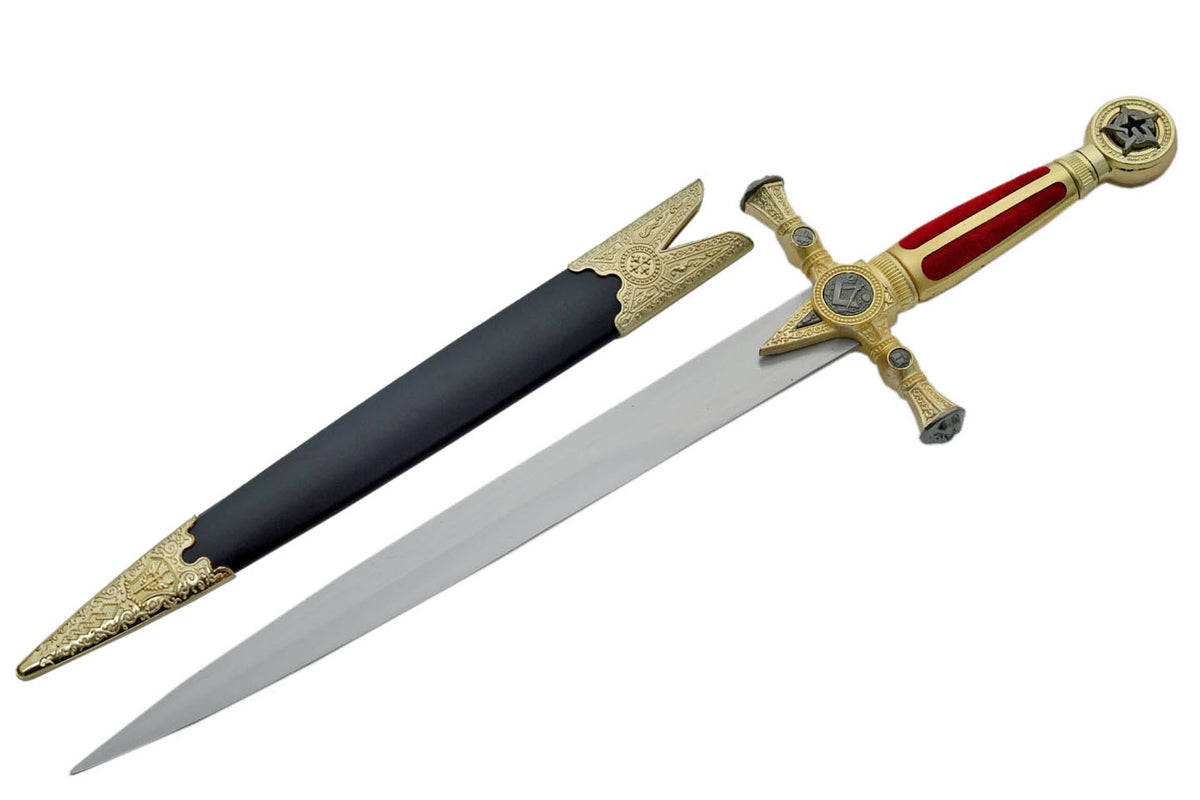 MASONIC DAGGER RED & GOLD HANDLE – SPY GALLERY INC